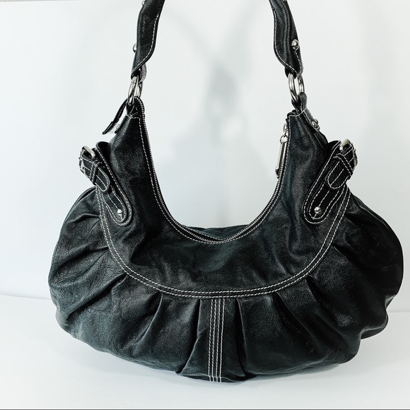 Via Spiga | Bags | Via Spiga Black Leather Shoulder Bag | Poshmark